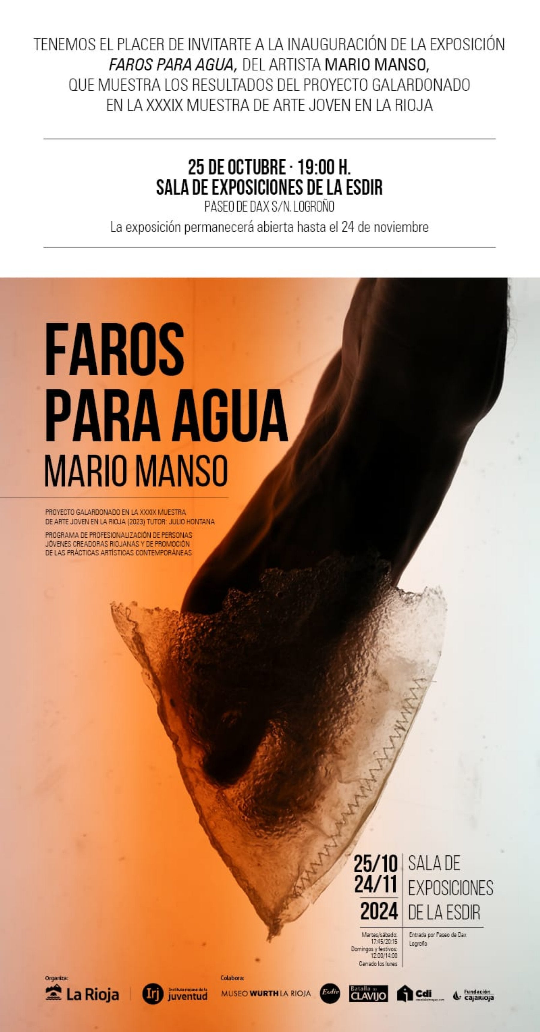 Mario Manso expone 'Faros para agua' | La Rioja