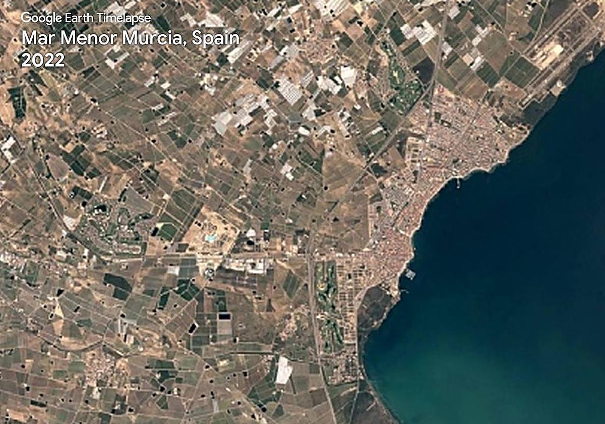 Así ha cambiado el Mar Menor en los últimos 38 años, según Google Earth ...