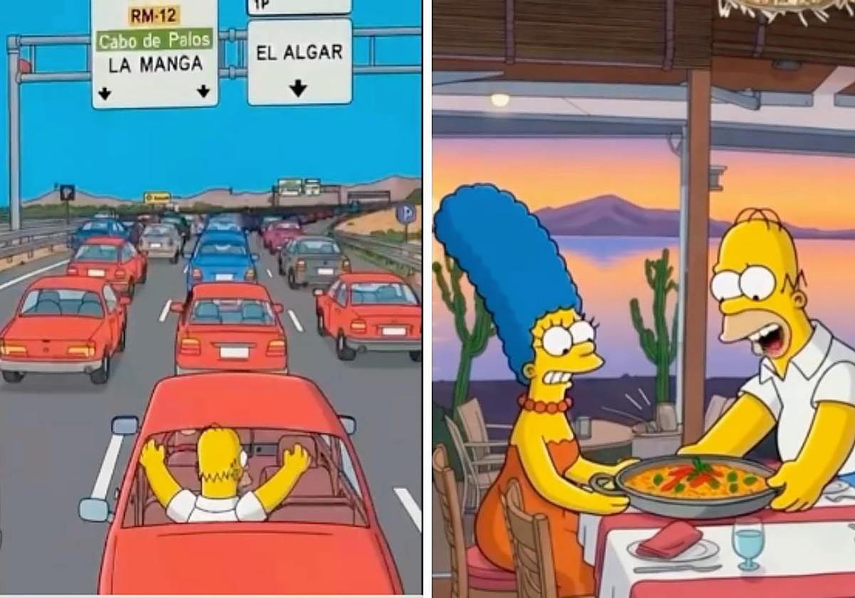 'Los Simpson' se van de vacaciones a La Manga del Mar Menor: así sería ...