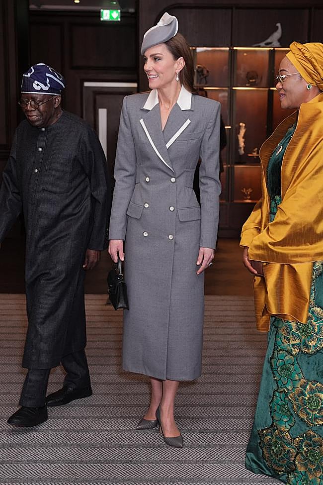 El original look de Kate Middleton para recibir al presidente de ...