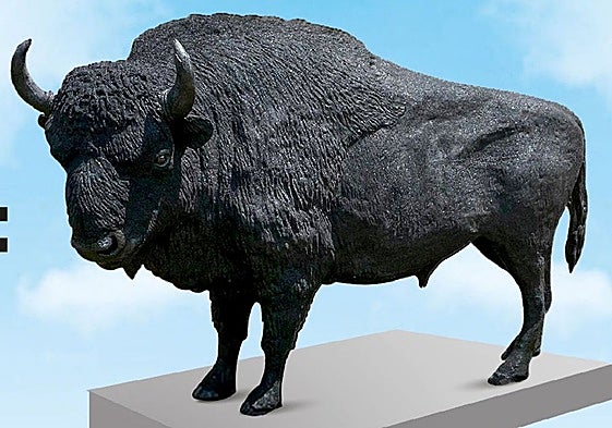 End-of-life rubber tyres crafted into massive 750-kilo European bison ...